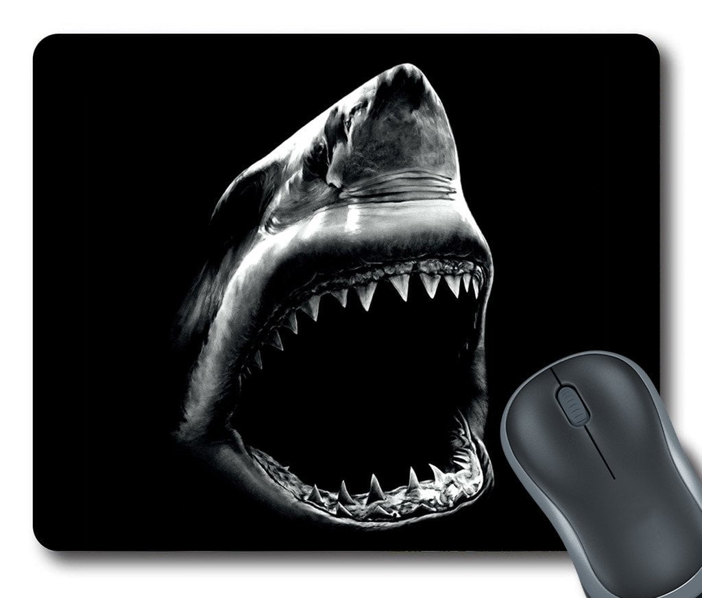 GCKG Black Shark Mouse Pad Personalized Unique Rectangle Gaming ...