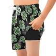 BZSMCE Swim Shorts Four Leaf Clover Leopard Print Pattern For Quick-Dry ...
