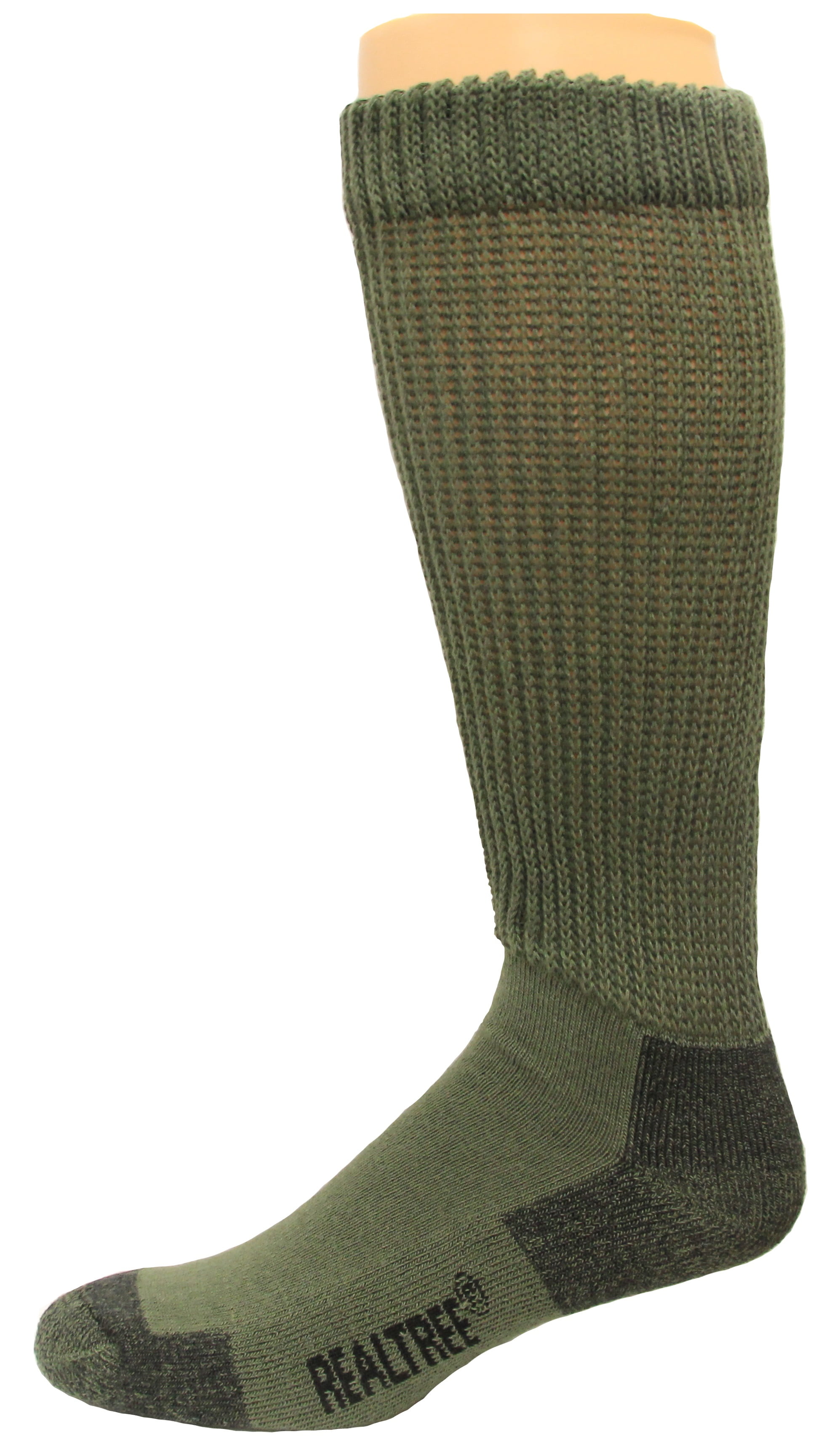 RealTree Non-Binding Boot Socks, 1 Pair, Large (M 9-13), Olive ...