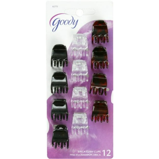 Goody Classics Claw Hair Clip, 3 Prong Mini, 12 Count (Pack of 3 ...