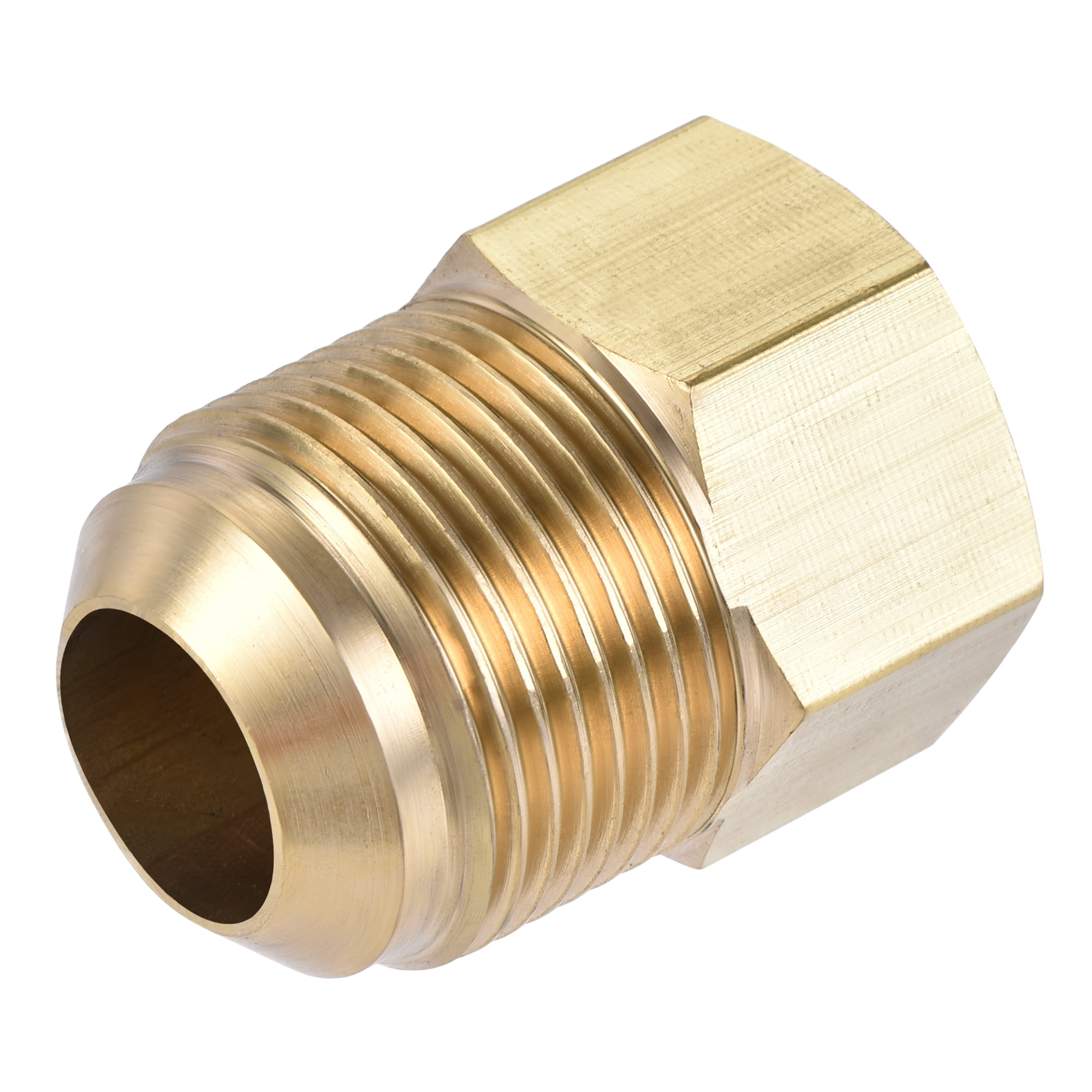 Uxcell 3/4 SAE Flare Male 5/8 SAE Female Thread Connector Brass Pipe ...