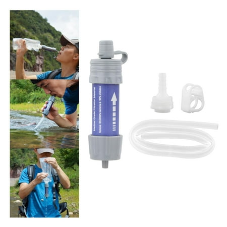 Portable Water Outdoor Water Filter Instant with Long Straw for Gray ...