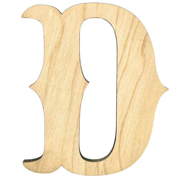 Krafty Supply 10" Tall Birch Plywood Letter D |1/4" Thick | Western ...