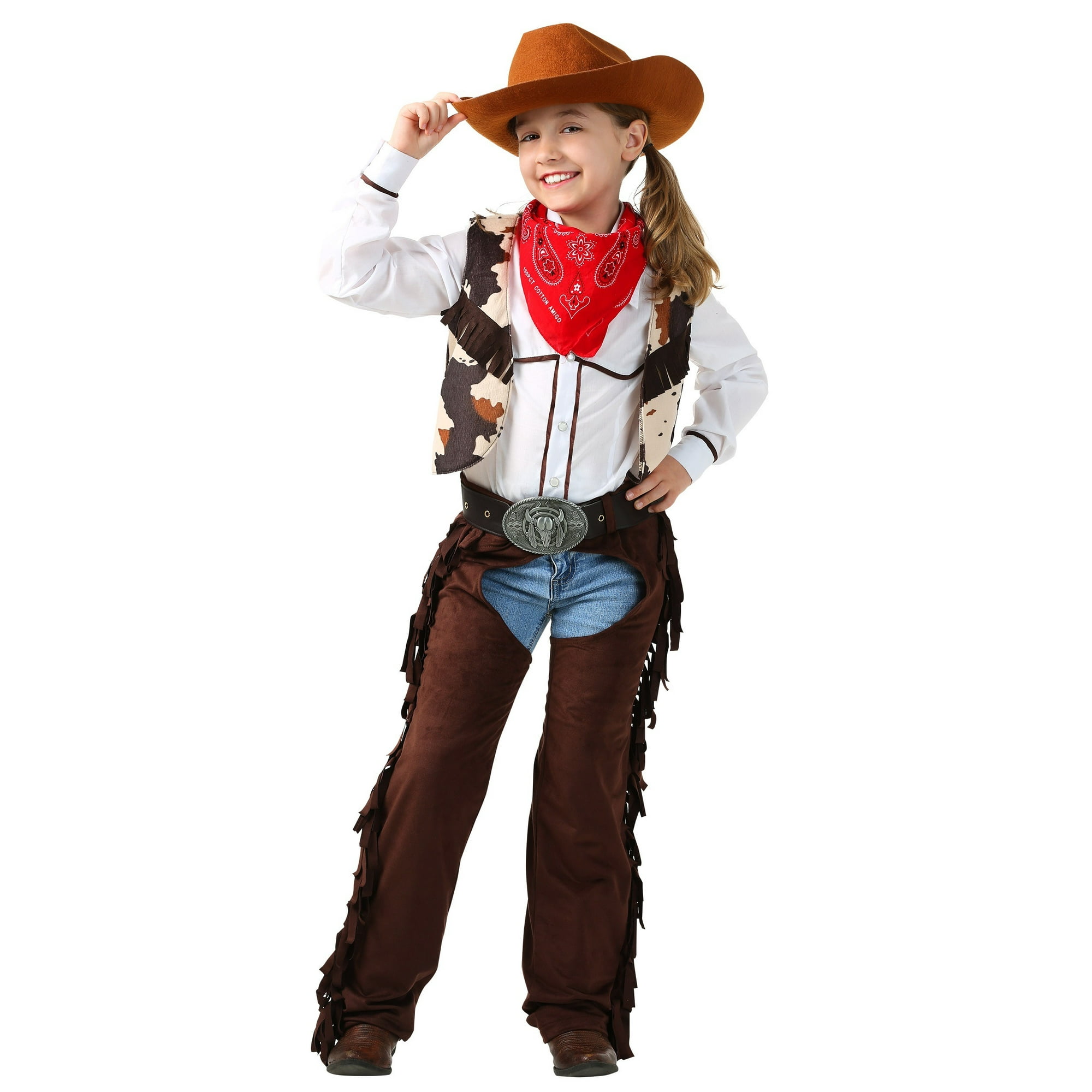 Fun Costumes Child Cowgirl Chaps Costume L