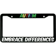 Autism Awareness Puzzle Piece Pattern License Plate Frame - Walmart.com