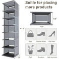 OhhGo 8-Tier Shoe Rack - Vertical Storage Organizer, Sturdy Space Saver ...
