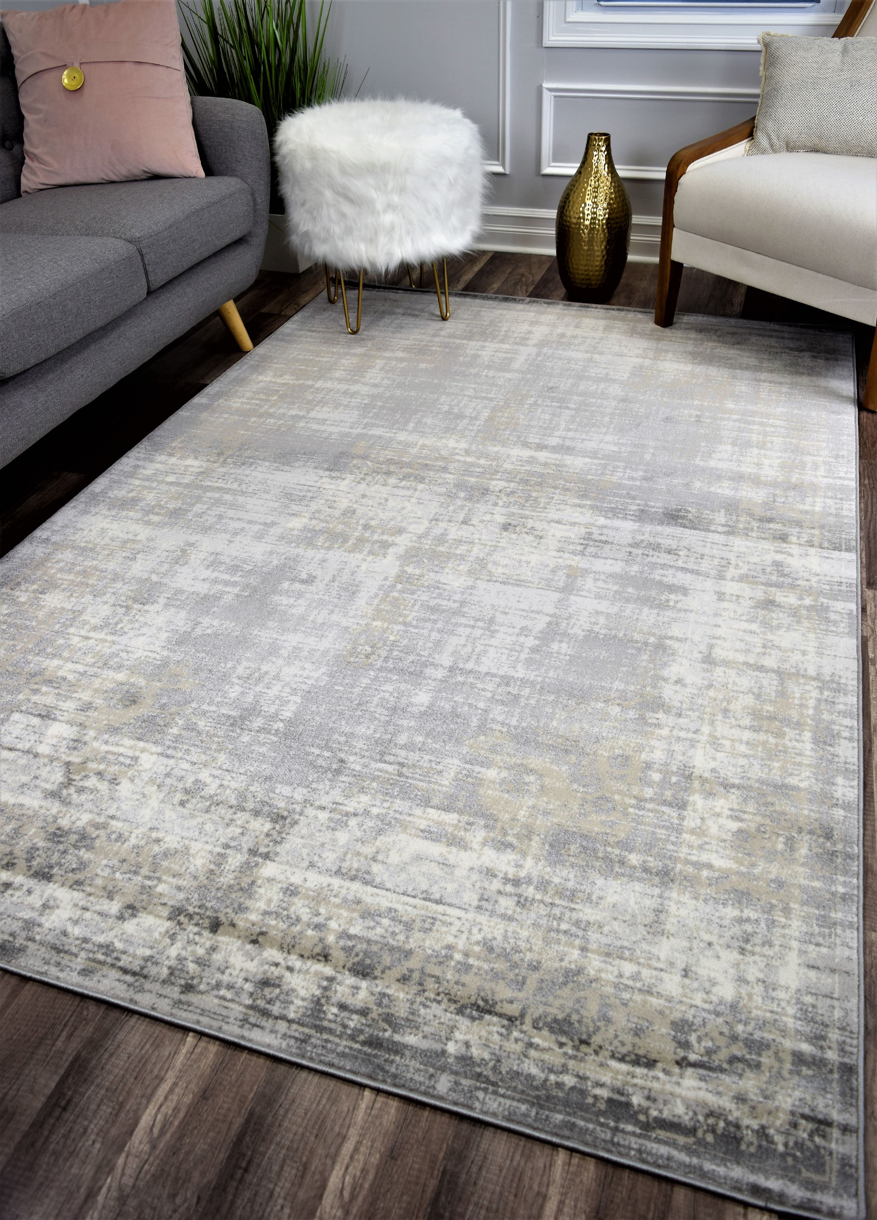 Rugs America Riley Collection Driftwood Gray RY30A Vintage Transitional ...