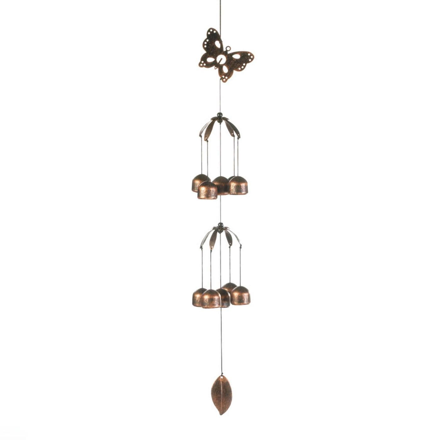 BUTTERFLY DOUBLE TIER BELL WIND CHIMES - Walmart.com
