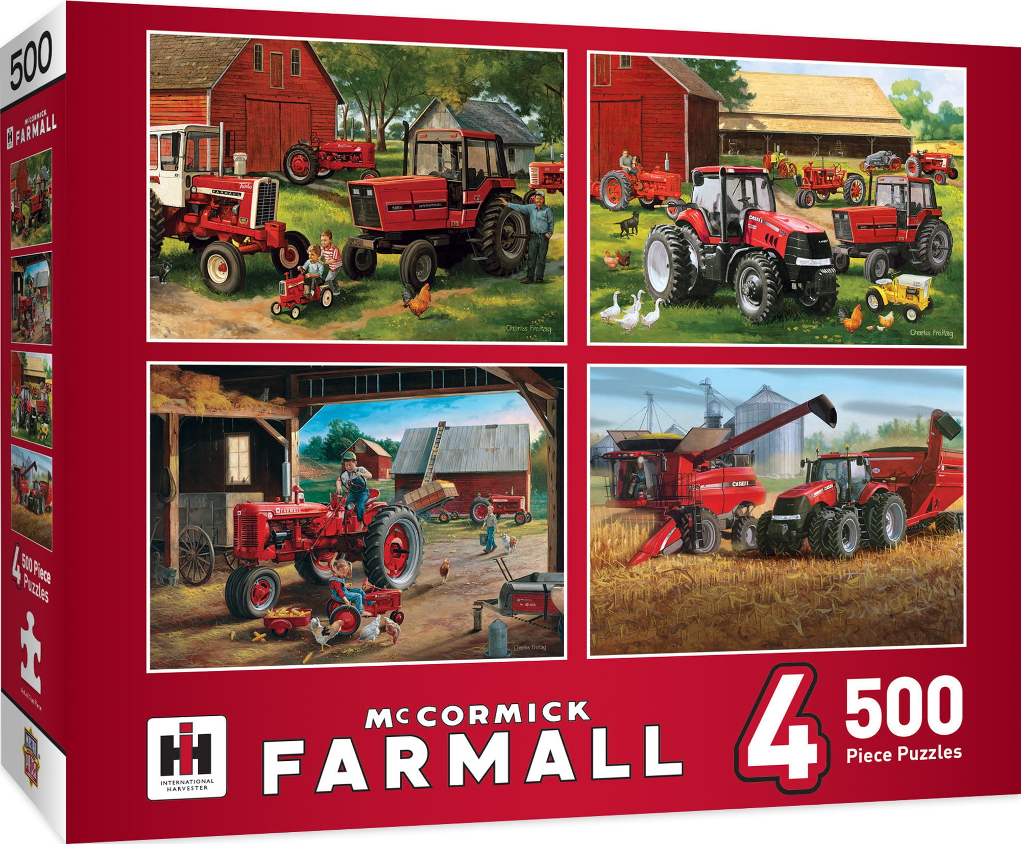 MasterPieces 500 Piece Jigsaw Puzzle for Adults – Farmall 4-Pack – 14 ...