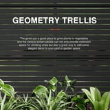47"x47" Metal Black Rectangle Pots and Planter Raised Box with Trellis ...