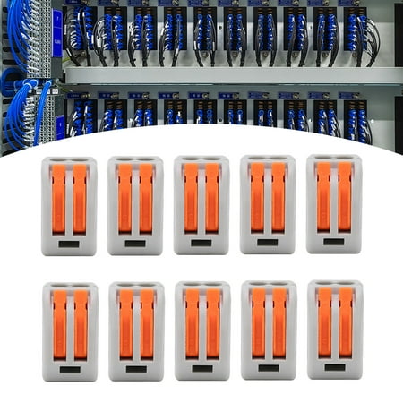 Wchiuoe Quick Terminal Block Connector,Wire Block Clamp Terminal,10Pcs ...
