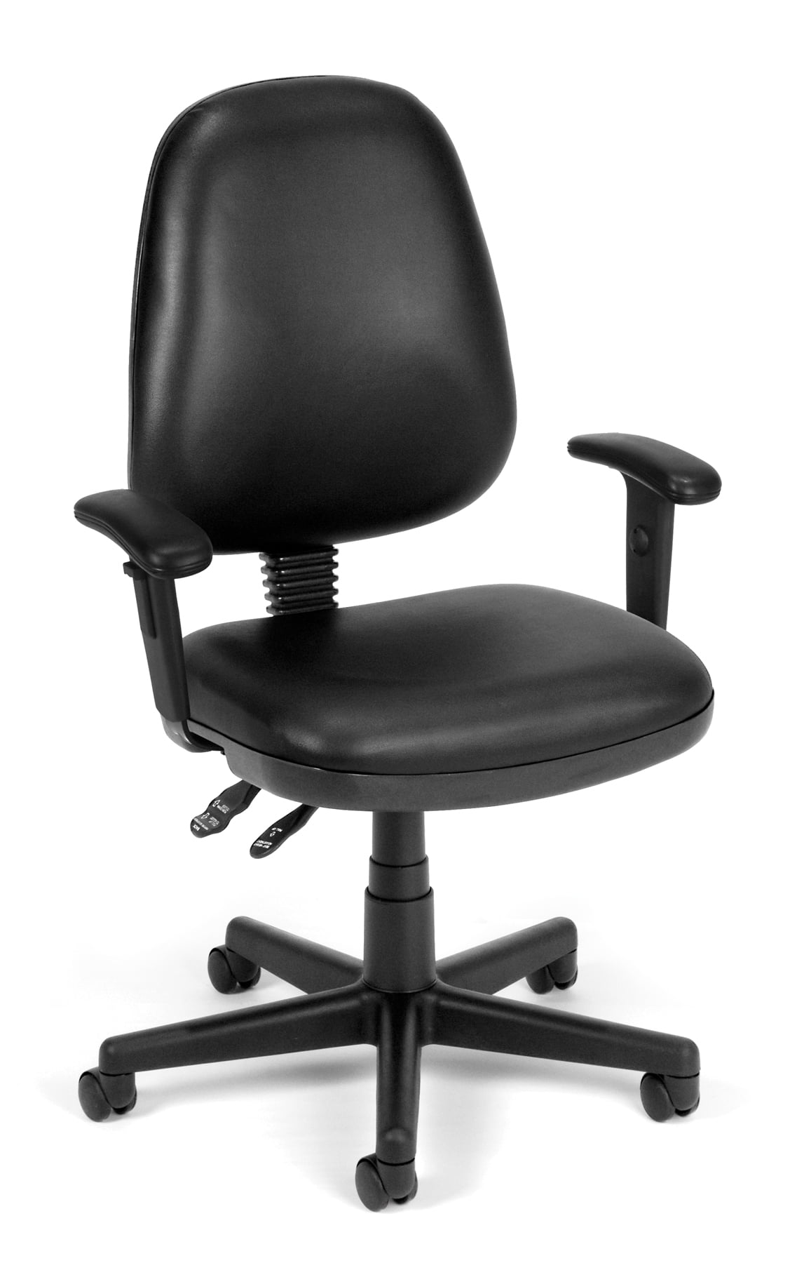 OFM Straton Series Vinyl Task Chair with Arms, in Black (119-VAM-AA-606 ...