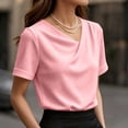 ChaoHeng Womens Summer Tops Trendy 2053 Women's Casual Loose Plain ...