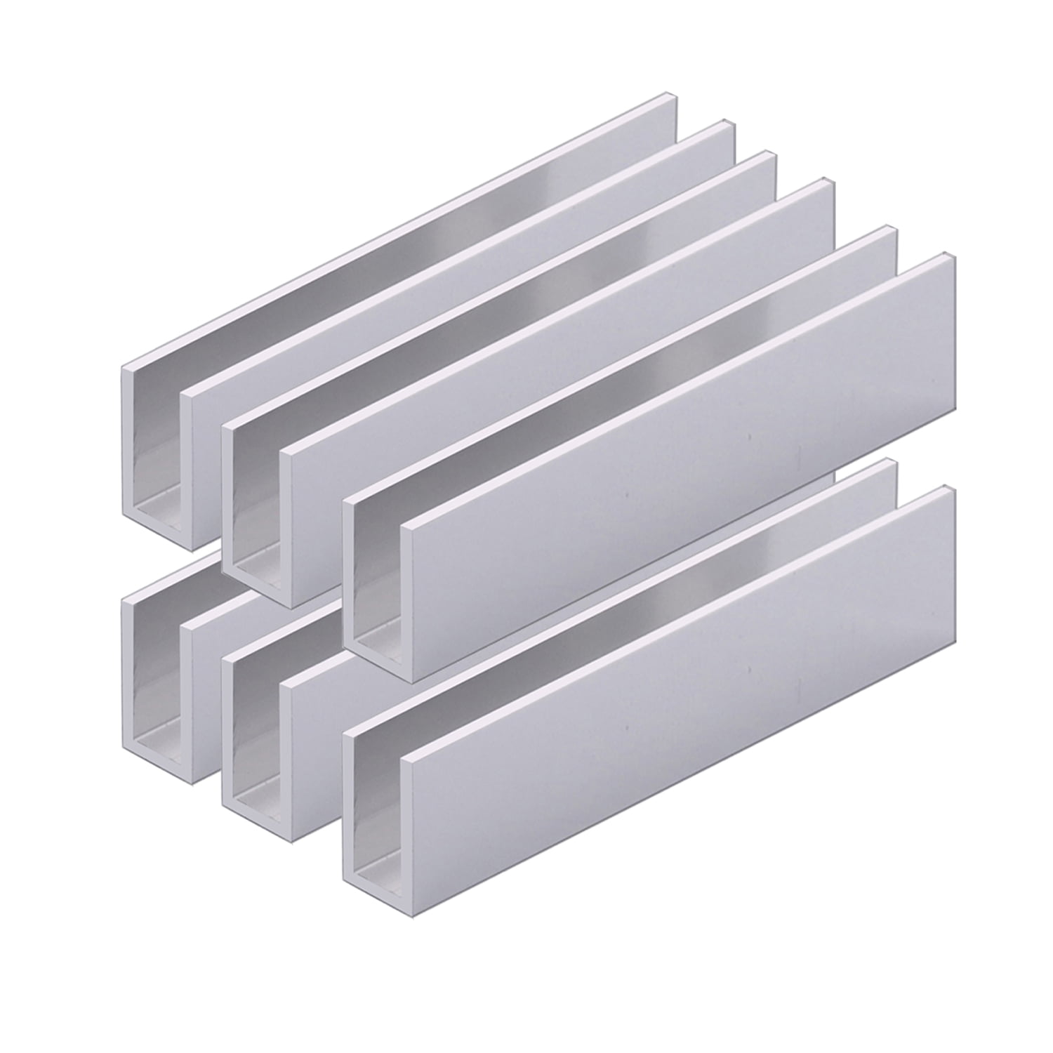 Aluminum Fixed Panel Shower Door U Channel for 1/2" Thick Glass 95 ...