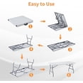BOOSDEN 5 Foot Folding Table – Portable Adjustable Height Rectangle ...