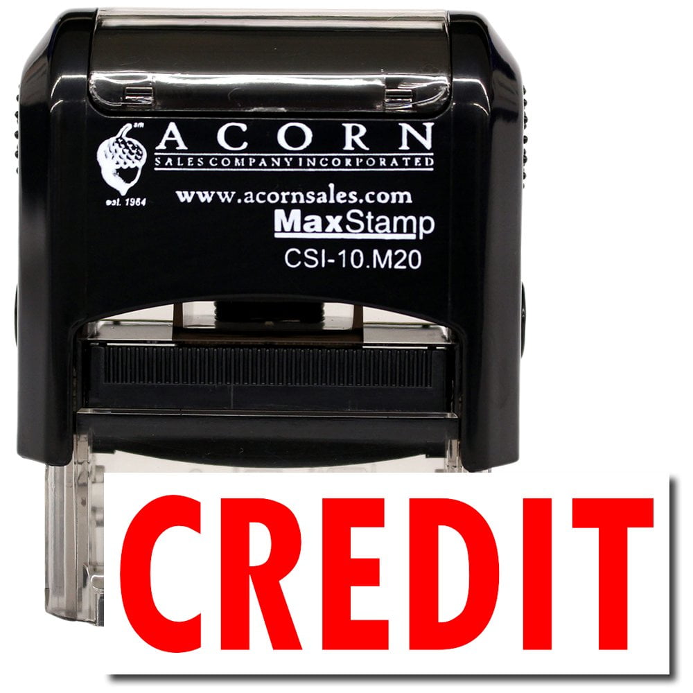 Self-Inking Credit Stamp with Brown Ink - Walmart.com