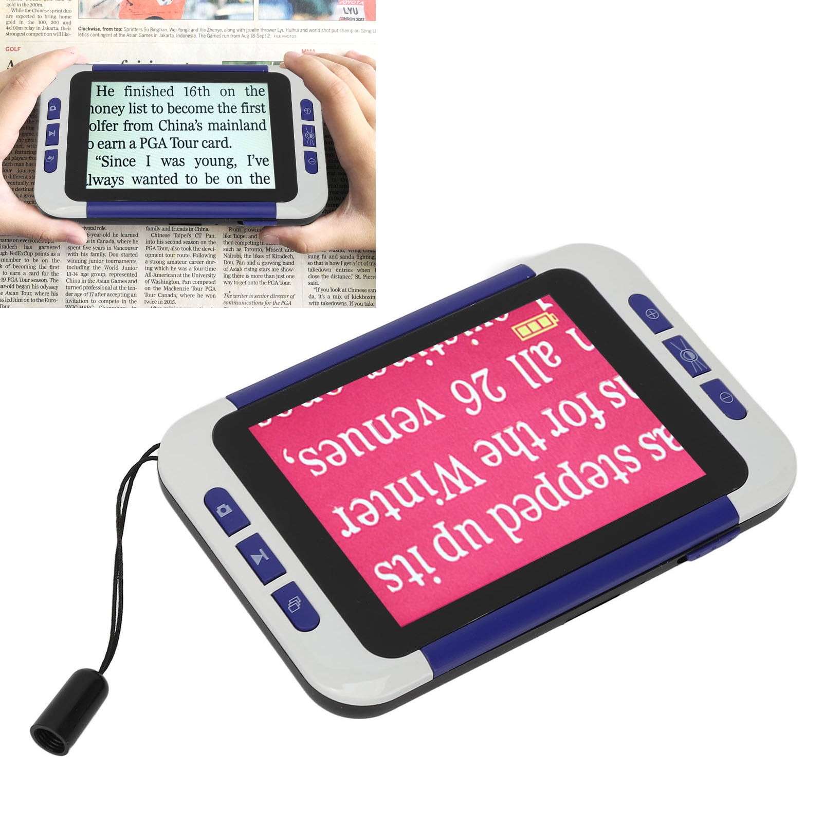 Lupa Digital de 3,5 Pulgadas, Lupa de Vórtice, Ayudas de Baja Visón ...