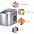 Costway Compact Electric Ice Maker - Countertop Silver Mini Cube ...