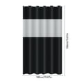 Ihhxva Spliced Peva Waterproof Shower Curtain, Black, No Punch Design ...