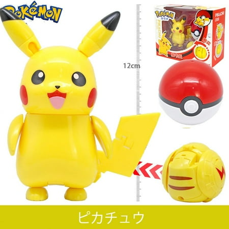 Asli Takara Tomy Mainan Boneka Deformasi Bola Pokemon Leo Ya La Pikachu ...