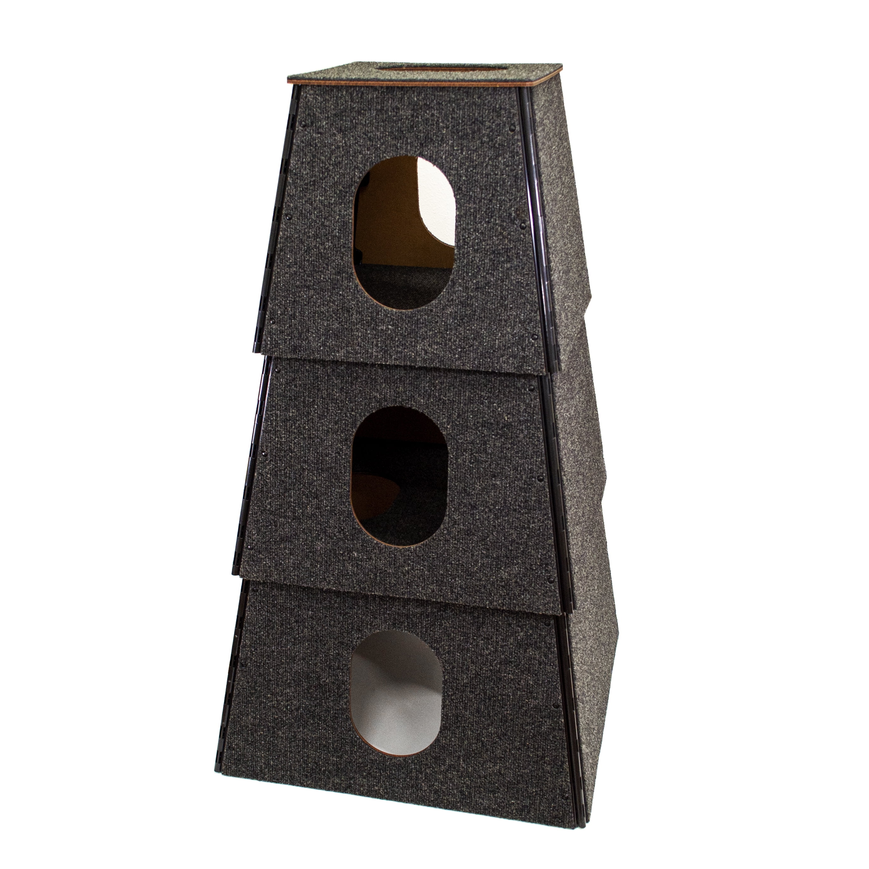 Happystack Cat Tower Model HS3SQBLK1 Pyramid Design in Black Indoor ...