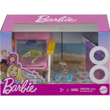 Barbie Beach Set with Pet Puppy & Chair, 6 Storytelling Pieces ...