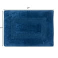 Mainstays Racetrack 100% Cotton Navy Bath Rug, 17" x 24", Non-slip bath ...