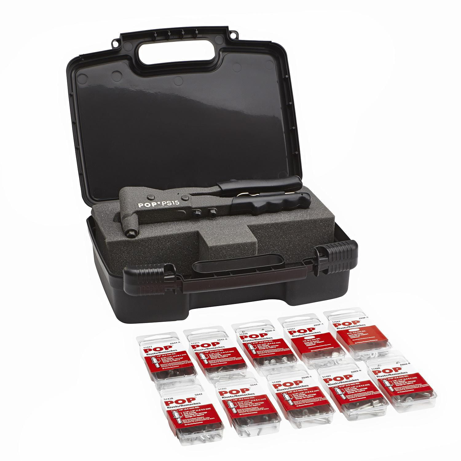 Helicoil POP Rivet Tool Kit - Includes a professional rivet plier and 8 ...