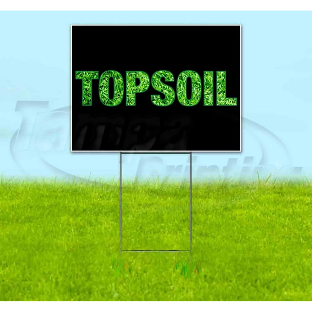 Topsoil (18" x 24") Yard Sign, Includes Metal Step Stake - Walmart.com