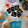 9Pcs Nickel Self-adhesive Picture Stickers Metal Decals Golden March ...