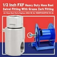 2pcs 1/2In Hose Reel Swivel,5024-Ni-AL FXF Heavy Duty Steel Hose Reel ...