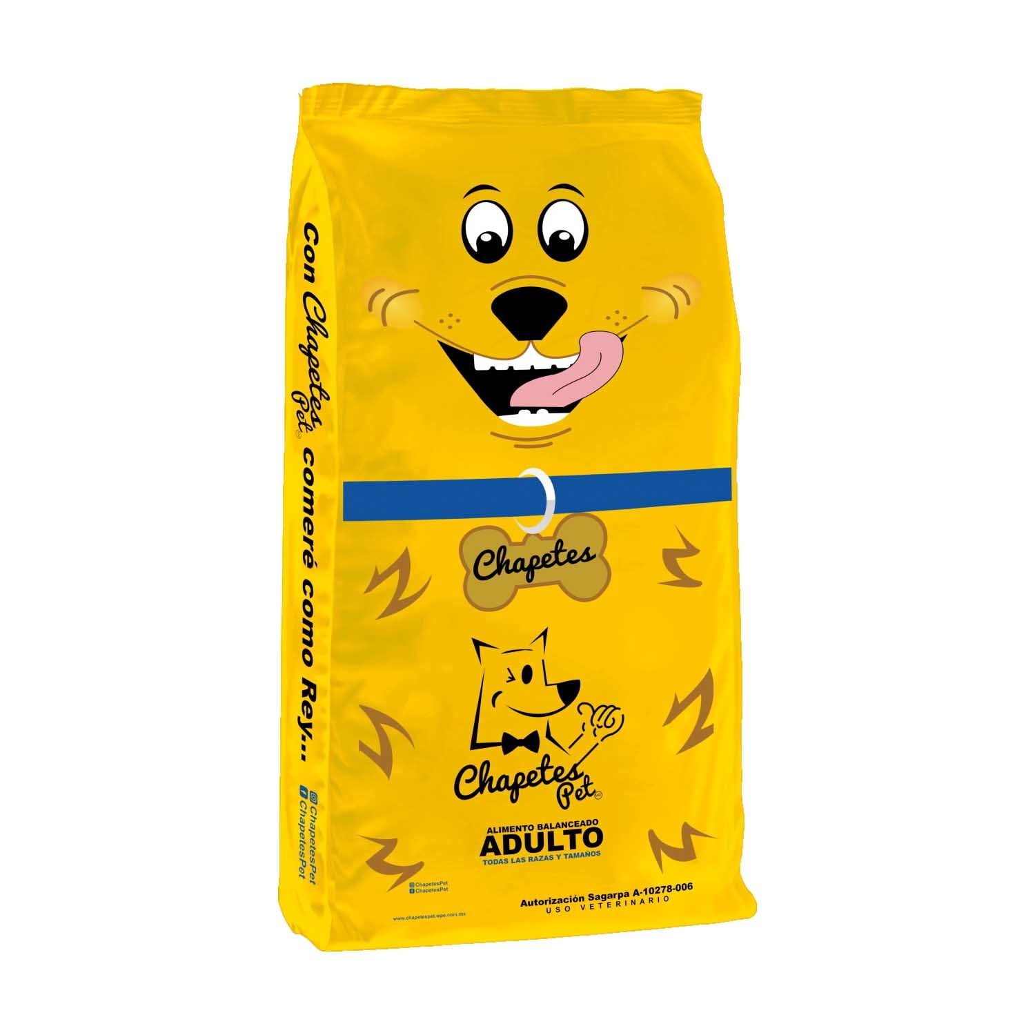 Alimento para perro Chapetes adulto todas las razas y tamaños 20kg ...