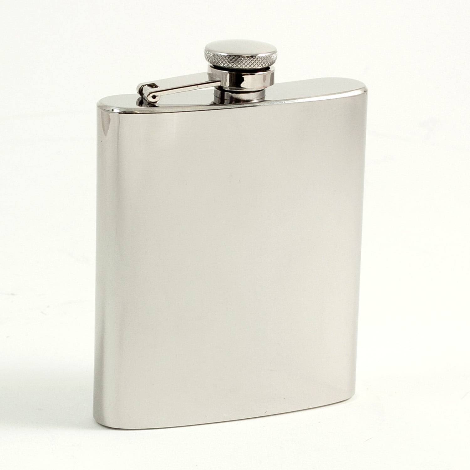 7 oz. Stainless Steel Mirror Finish Flask with Captive Cap and Durable ...