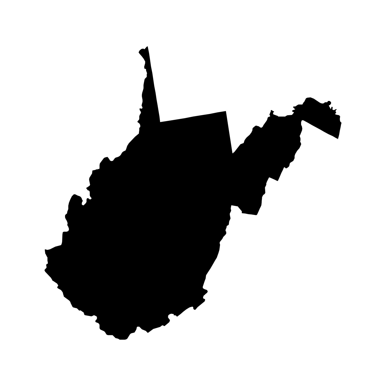 West Virginia Shaped Sticker Decal Die Cut - Self Adhesive Vinyl ...