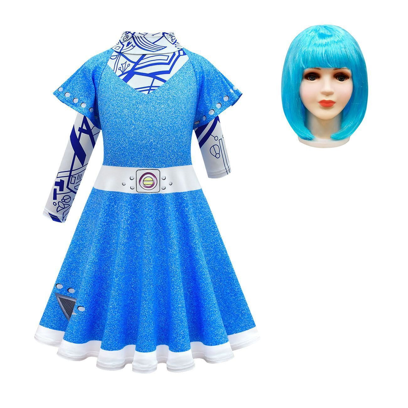 Zombies Alien Costume for Girls Halloween Outfits Cosplay 4-9T ...