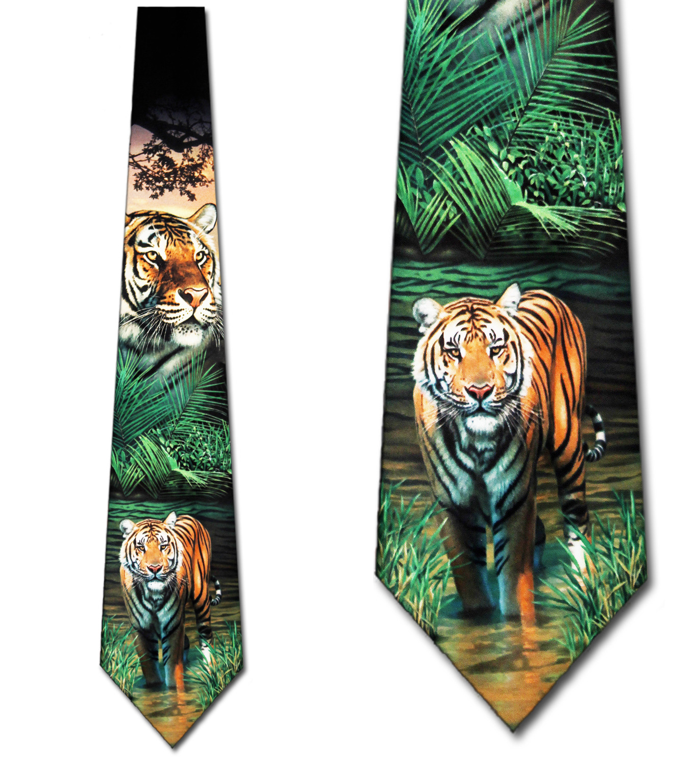 Tiger tie Necktie Mens Tie - Walmart.com
