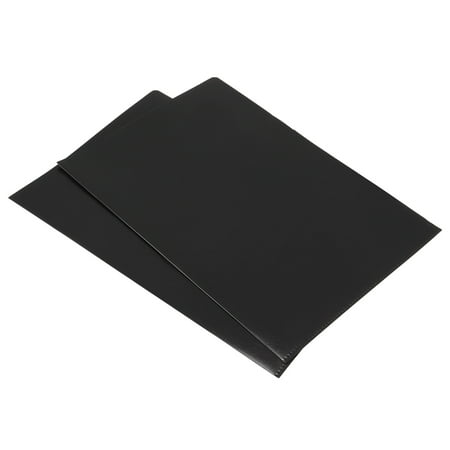 Uxcell A4 Plastic Clear Files Jacket Pocket L Type Folders, Black 6 ...