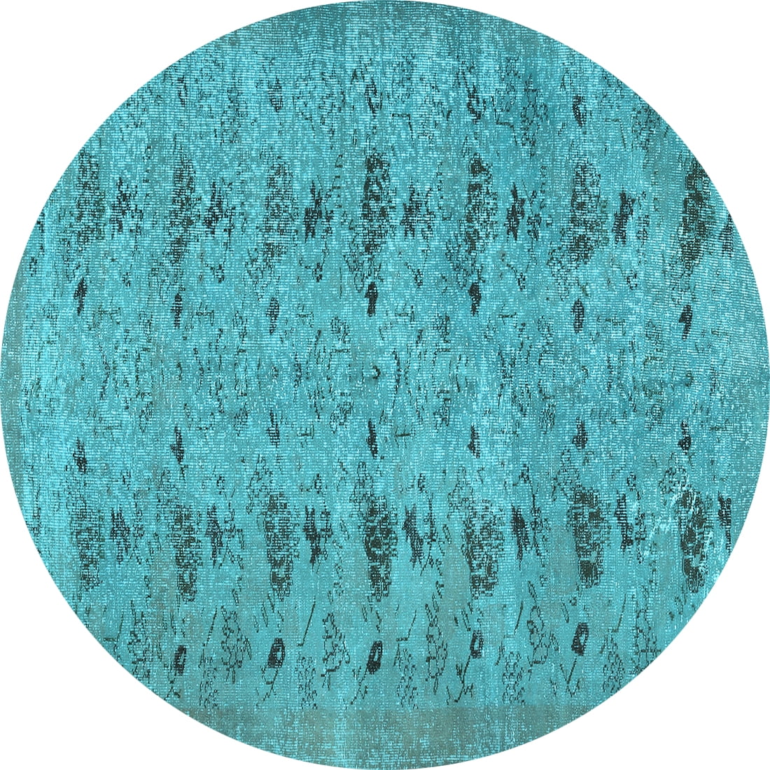 Ahgly Company Indoor Round Abstract Light Blue Contemporary Area Rugs ...