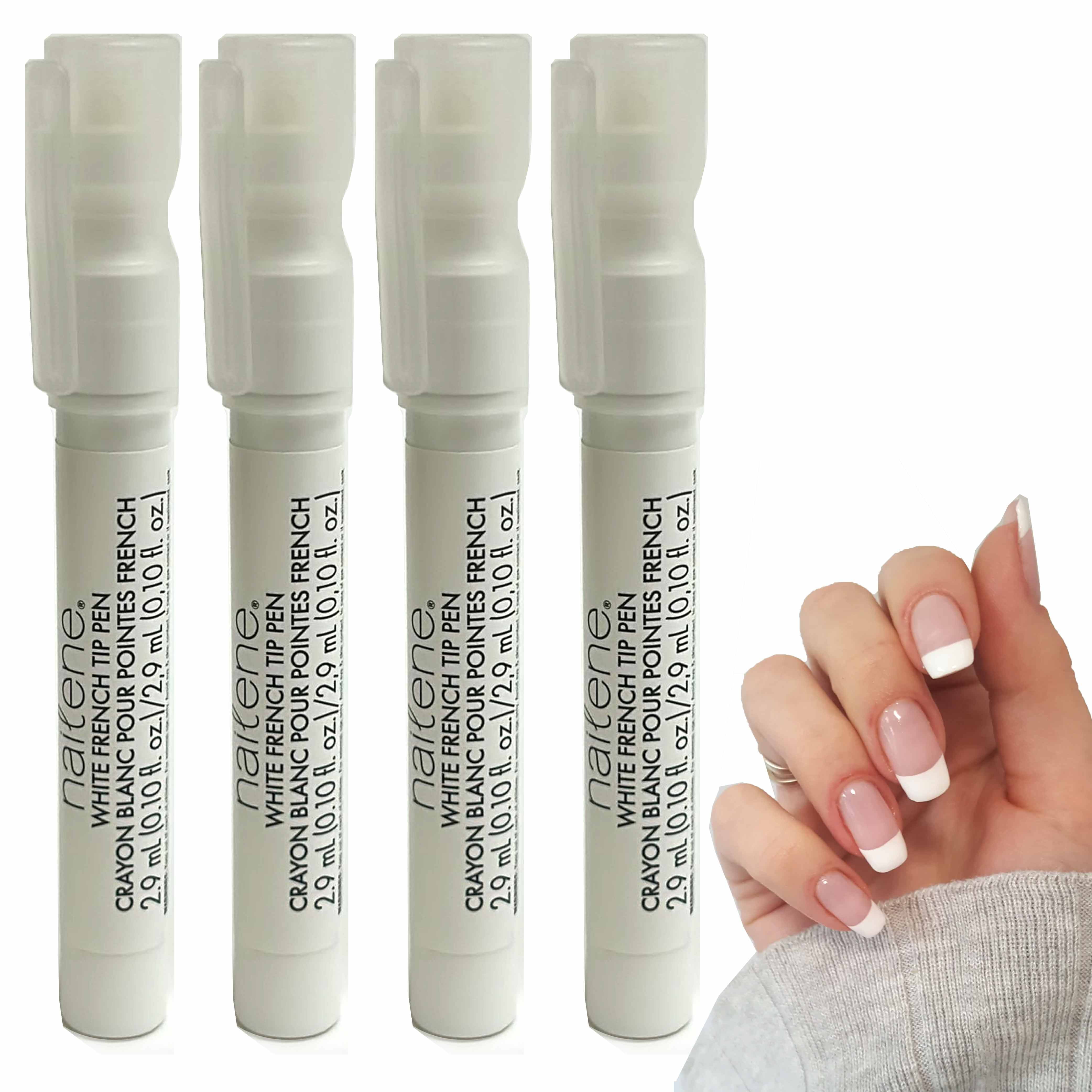 4 Pc Pro Nail Art Polish Pen DIY French Manicure White Tip Pedicure ...
