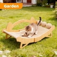 Cat Scratcher Bed, 3-in-1 Cat Scratching Pad with Hammock & Ball ...