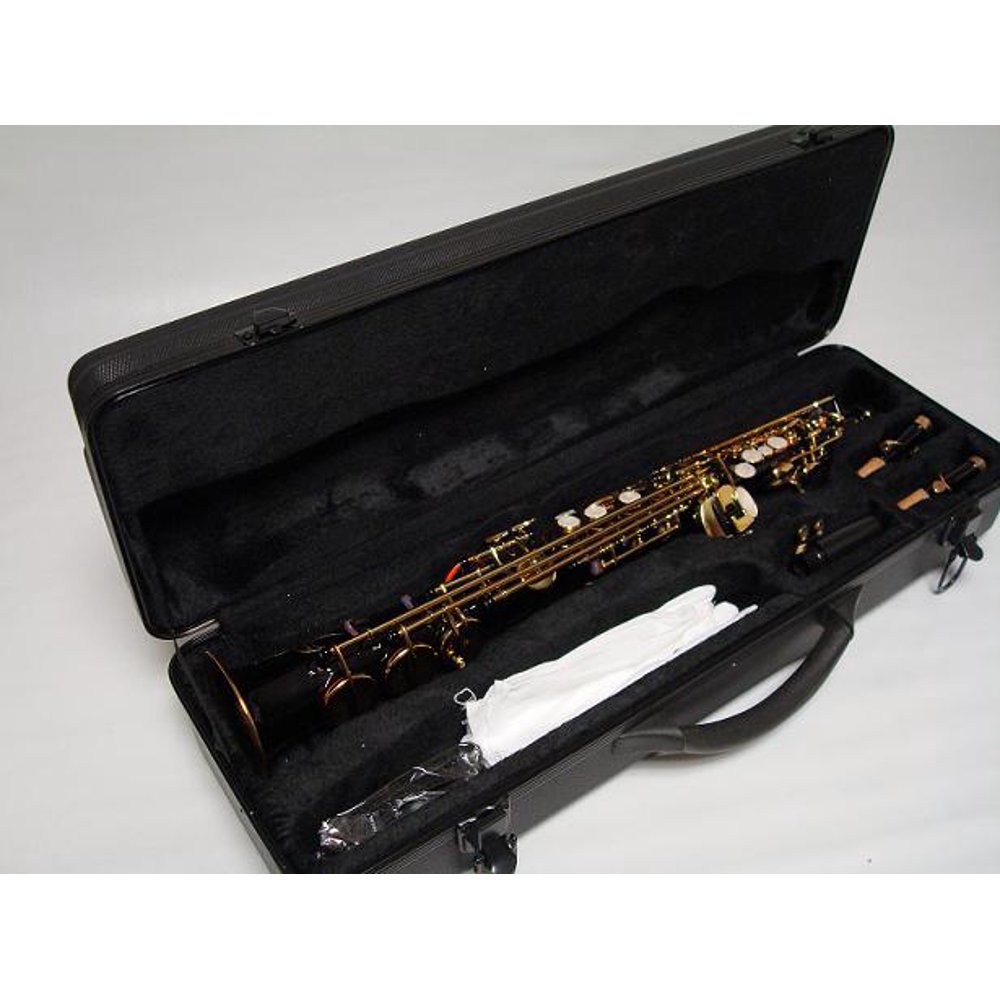Professional Black Gold Soprano Straight Saxophone Sax - Walmart.com ...
