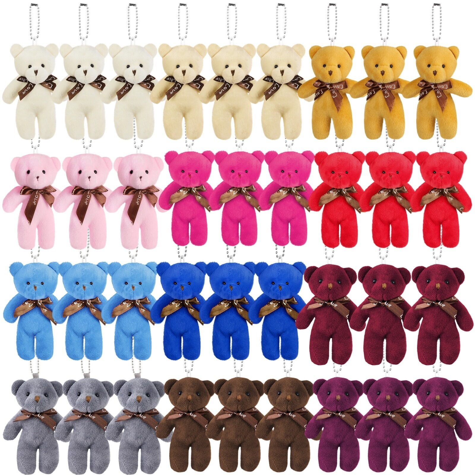 36 PCS Mini Oso de Peluche de Peluche, Mini Oso de Peluche a Granel con ...