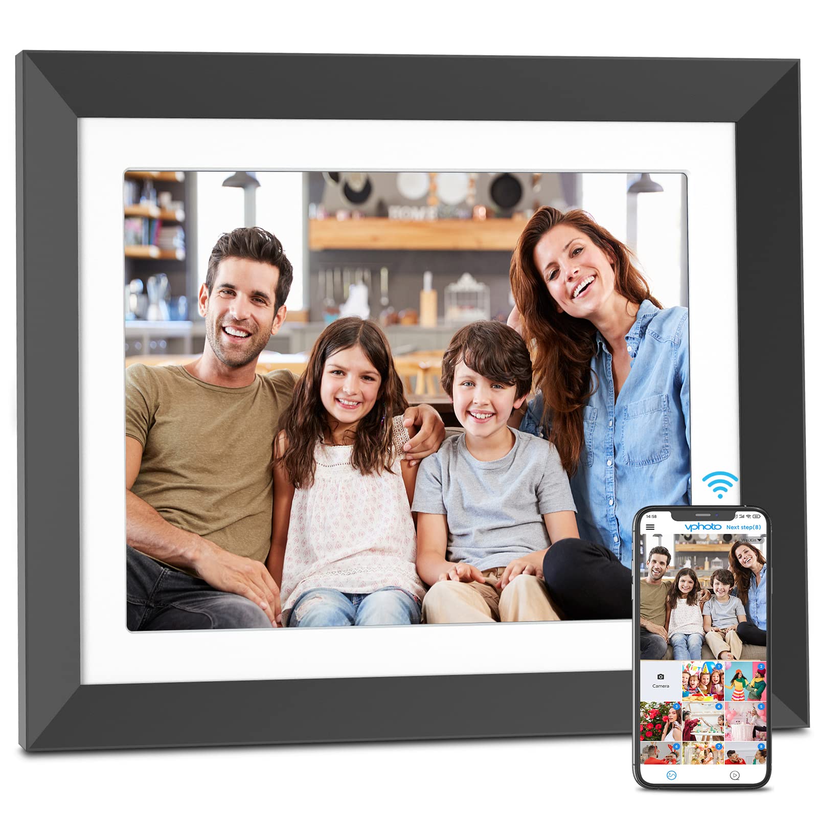 Dual-WiFi Digital Photo Frame - 11-inch 32GB 2K Smart Digital Picture ...