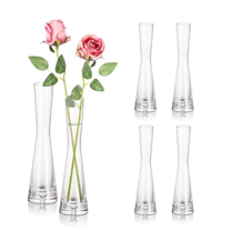 Glass Bud Vase for Centerpieces, Small Flower Vases Set of 4Pcs Clear ...
