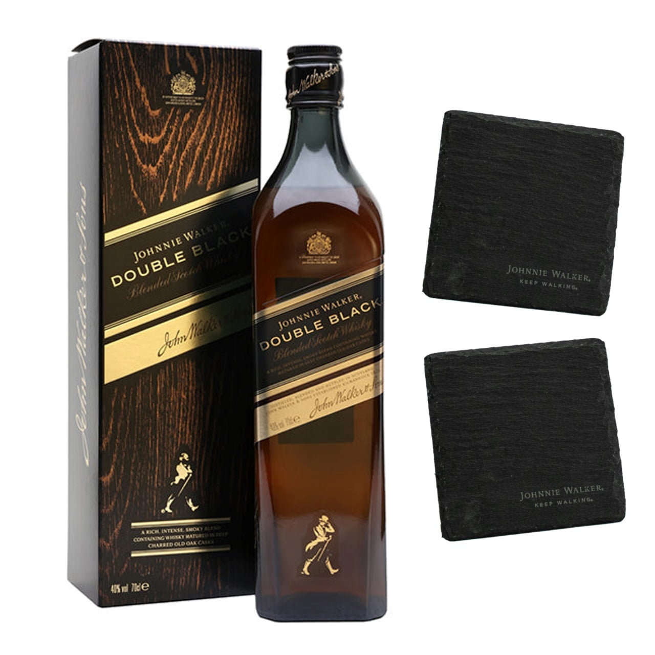 Whisky Johnnie Walker Double Black 750ml + 2 Portavasos | Walmart en línea