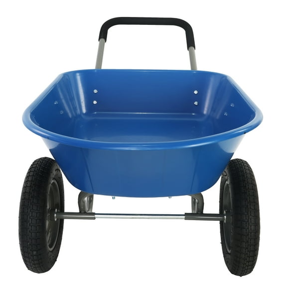 Green Thumb 70008 2 Wheel Poly Wheelbarrow - Walmart.com
