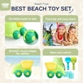Toy Life Beach Toys Sand Box with Plastic Green Sand Molds, Buckets ...