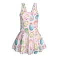 COEQINE Pretty Swim Dress for Girls, One Piece Bathing Suit with Flowy ...