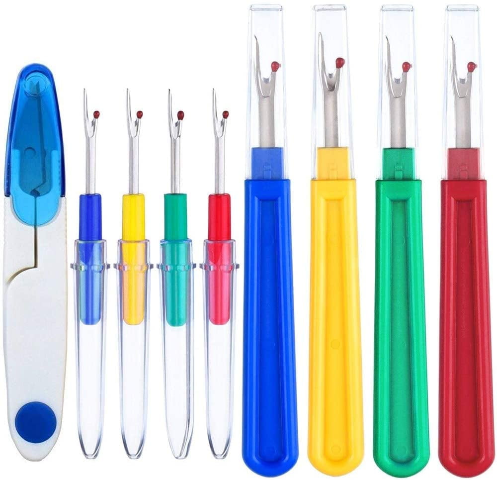 8 Pieces Seam Rippers with 1 Piece U Scissors, 4 Big and 4 Small Handy ...