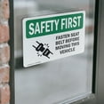 (2 Pack) Fasten Seat Belt Before Moving Vehicle OSHA Safety First Sign ...